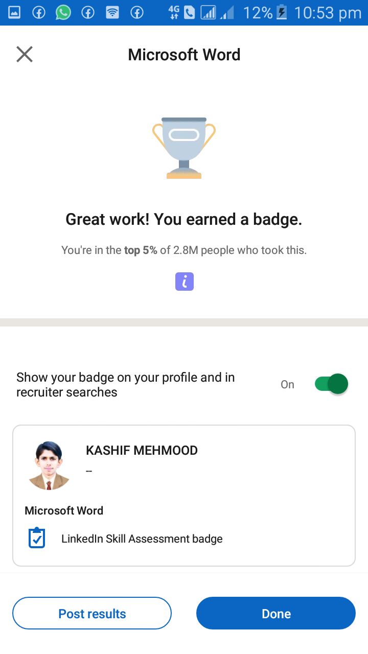 KASHIF MEHMOOD on LinkedIn: #linkedinskillassessment KASHIF MEHMOOD on LinkedIn: #linkedinskillassessment