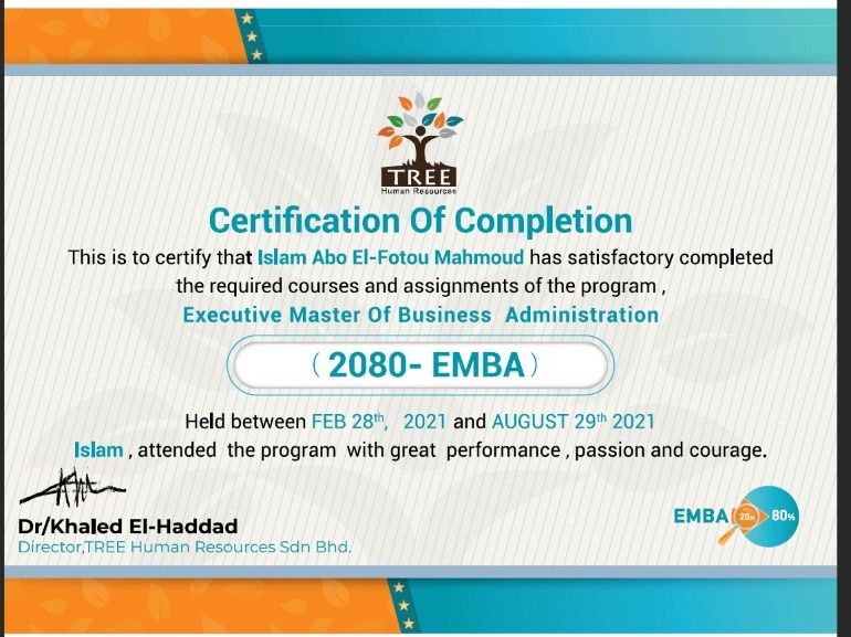 Islam Abo El-Fotouh on LinkedIn: #thankfull #mba2021 # ... Islam Abo El-Fotouh on LinkedIn: #thankfull #mba2021 # ...