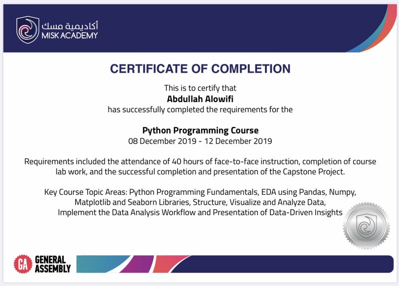 Python programming course | Abdullah Alowifi Python programming course | Abdullah Alowifi