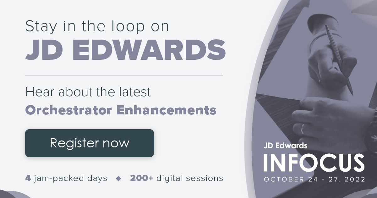Oracle JD Edwards Community on LinkedIn: #jdedwards Oracle JD Edwards Community on LinkedIn: #jdedwards