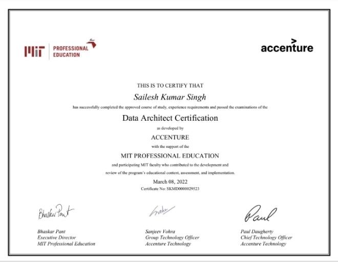 Sailesh Kumar Singh on LinkedIn: #dataarchitect Sailesh Kumar Singh on LinkedIn: #dataarchitect