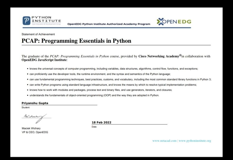 Priyanshu Gupta on LinkedIn: #programming #python Priyanshu Gupta on LinkedIn: #programming #python