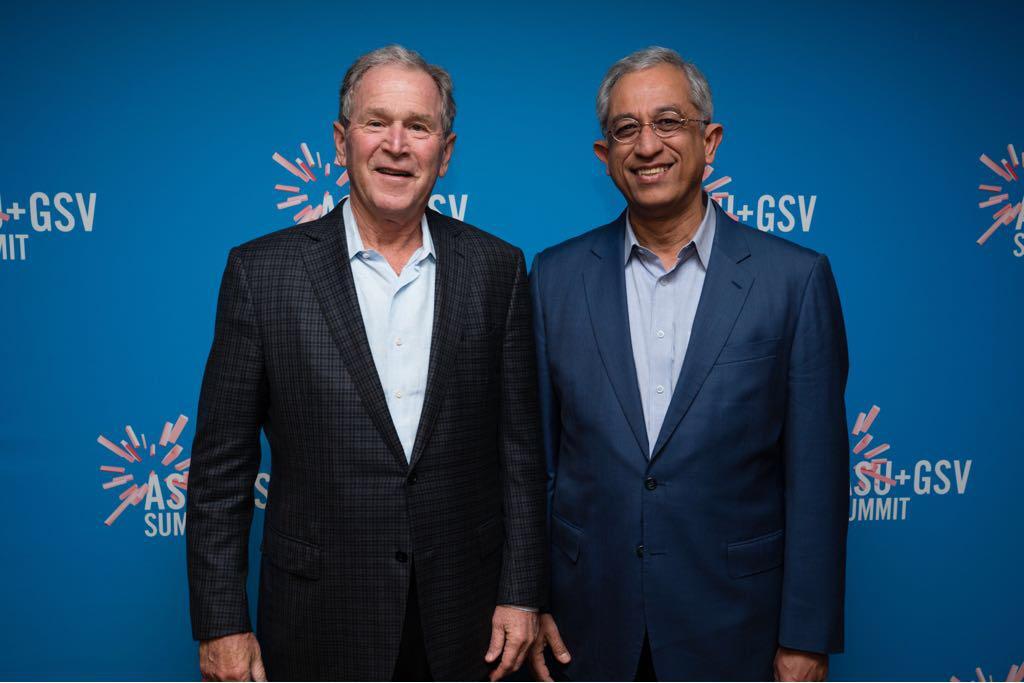 With President George W. Bush at the ASU+GSV Summit in San Diego. Far ... With President George W. Bush at the ASU+GSV Summit in San Diego. Far ...