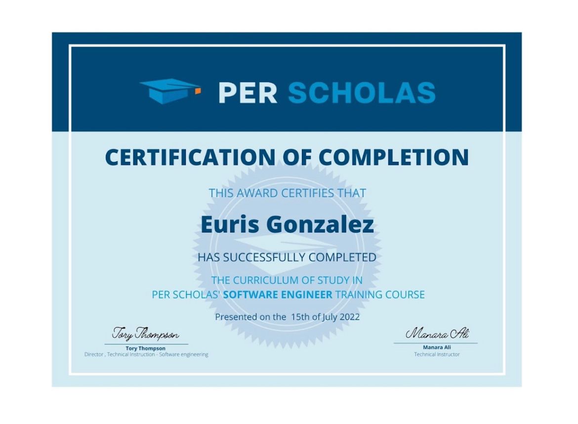 Euris Gonzalez on LinkedIn: Finally received my official certificate of ... Euris Gonzalez on LinkedIn: Finally received my official certificate of ...