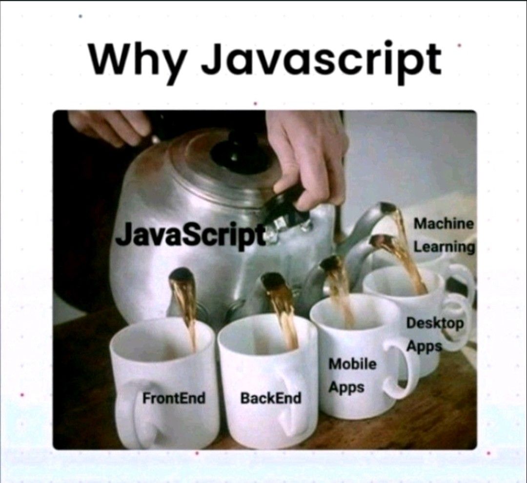 Mohamed IDBRAHIM on LinkedIn: why Javascript ?? juste because of that 👇 Mohamed IDBRAHIM on LinkedIn: why Javascript ?? juste because of that 👇