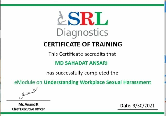 MD SAHADAT ANSARI on LinkedIn: #certificate MD SAHADAT ANSARI on LinkedIn: #certificate