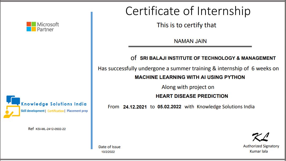 Naman Jain on LinkedIn: #internship #machinelearning #python #project # ... Naman Jain on LinkedIn: #internship #machinelearning #python #project # ...