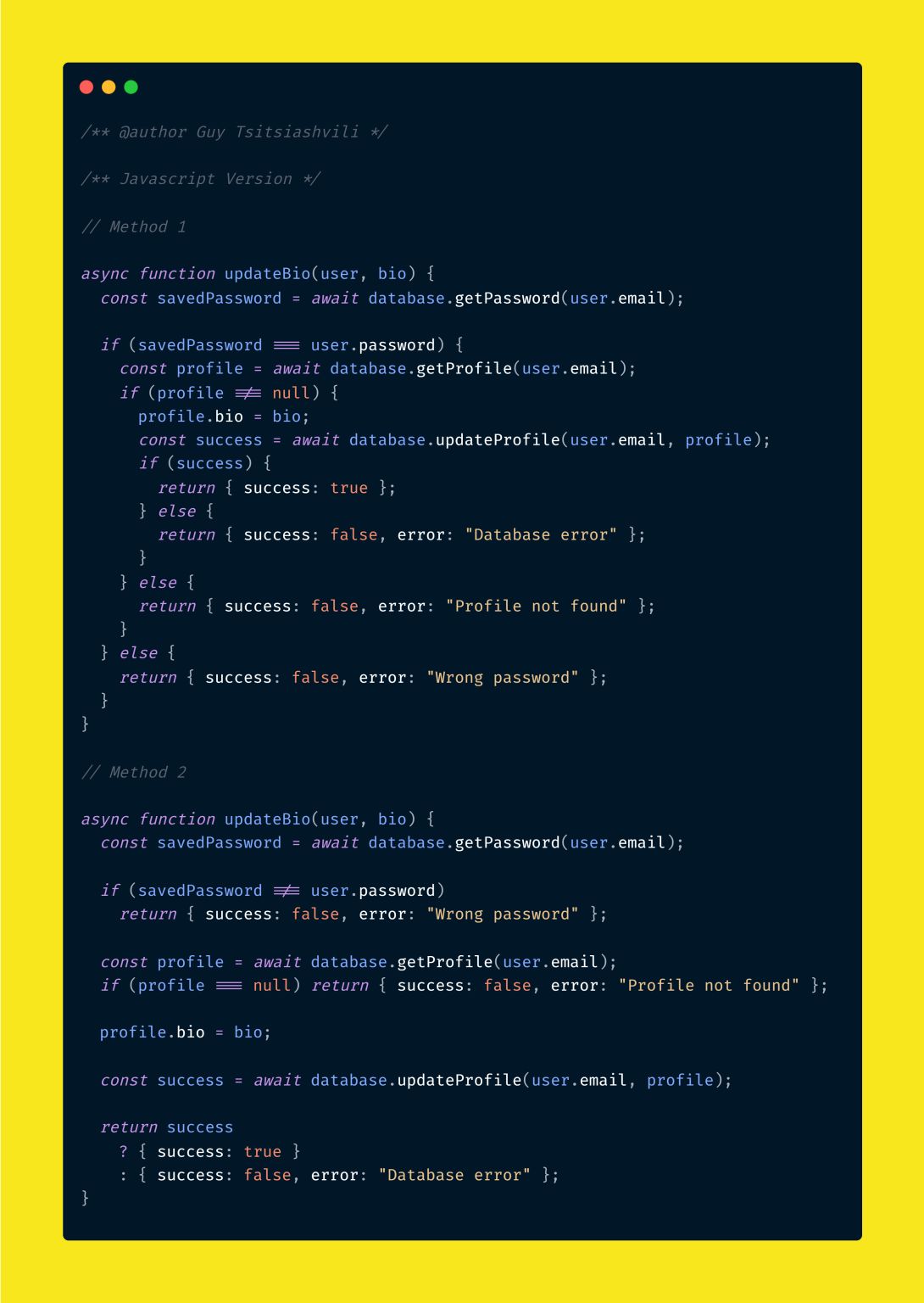 Guy Tsitsiashvili on LinkedIn: #javascript #typescript #code #cleancode ... Guy Tsitsiashvili on LinkedIn: #javascript #typescript #code #cleancode ...