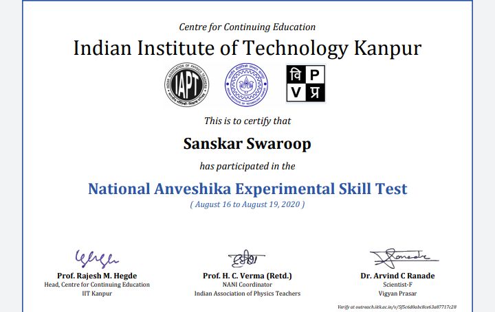 Sanskar Swaroop Sahoo on LinkedIn: #iitkanpur Sanskar Swaroop Sahoo on LinkedIn: #iitkanpur