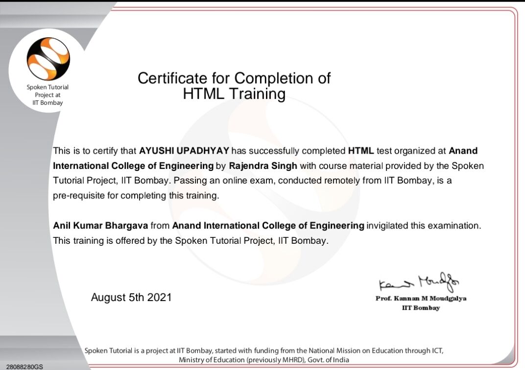 Ayushi U. on LinkedIn: #html #training #internship #webdevelopment Ayushi U. on LinkedIn: #html #training #internship #webdevelopment
