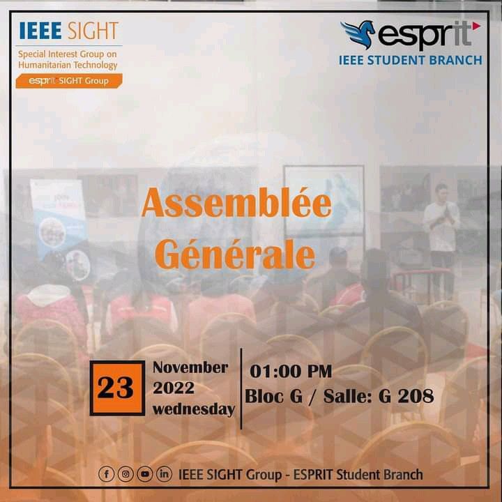 IEEE SIGHT Group - ESPRIT Student Branch on LinkedIn: Hello sighters ... IEEE SIGHT Group - ESPRIT Student Branch on LinkedIn: Hello sighters ...