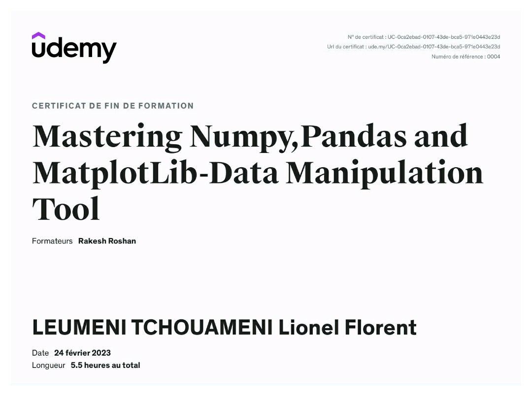 Lionel Leumeni on LinkedIn: Numpy, pandas and MatplotLib ☘️ Lionel Leumeni on LinkedIn: Numpy, pandas and MatplotLib ☘️