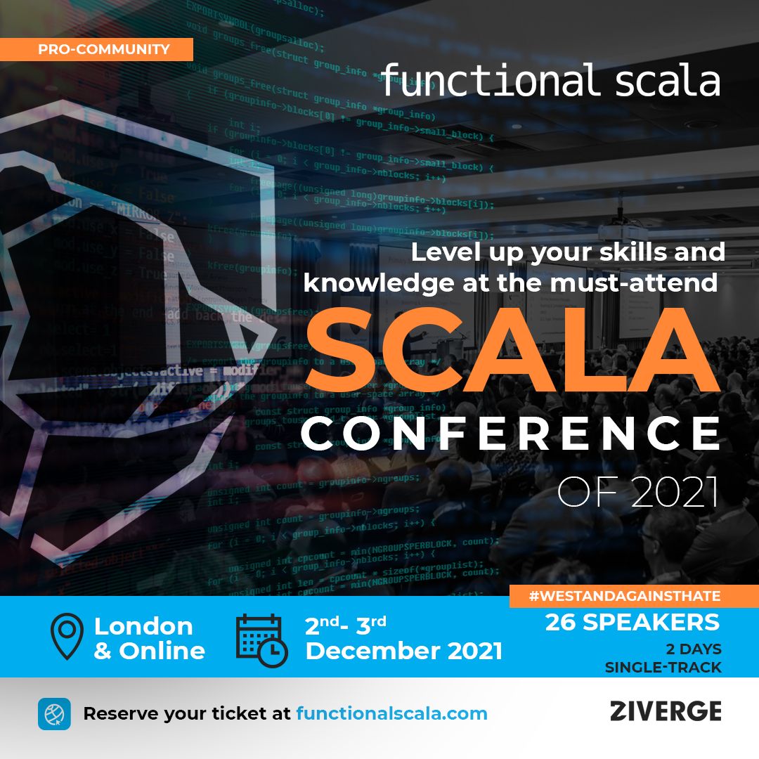 Ziverge on LinkedIn: #westandagaisthate #funscala2021 #scala Ziverge on LinkedIn: #westandagaisthate #funscala2021 #scala