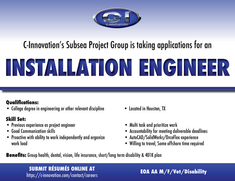 C-Innovation, LLC on LinkedIn: NOW HIRING: C-Innovation’s Subsea ... C-Innovation, LLC on LinkedIn: NOW HIRING: C-Innovation’s Subsea ...