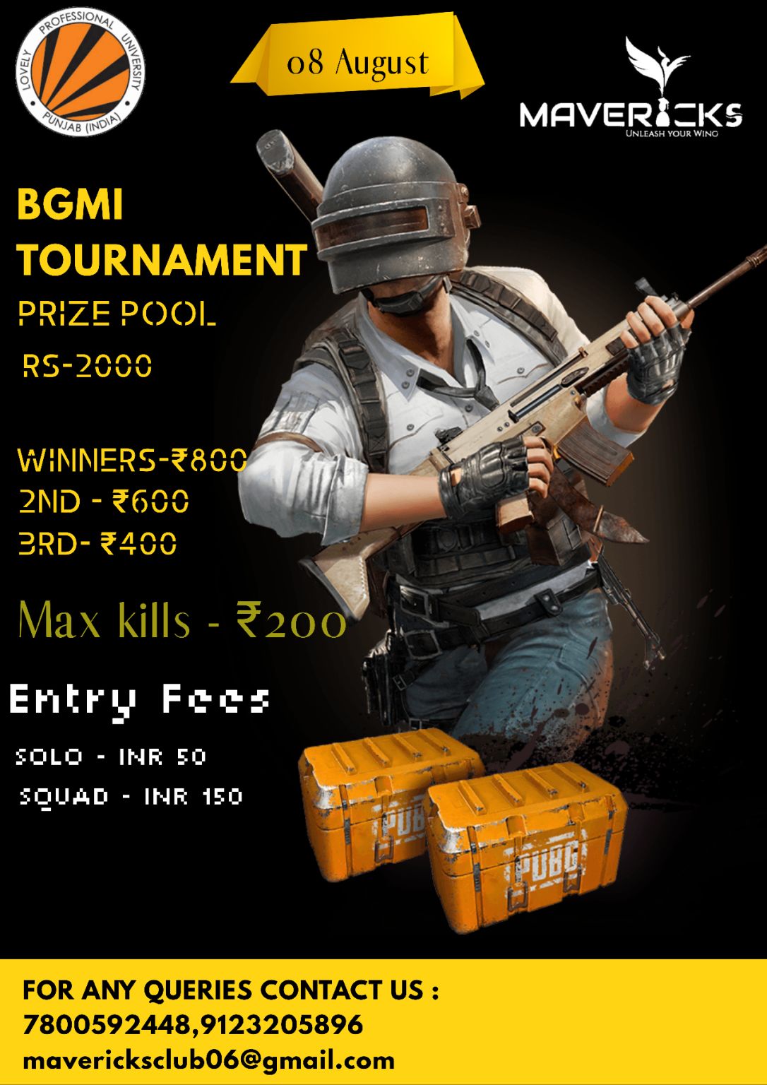 BGMI Tournament Mavericks- Unleash the wings is happy to organize a ... BGMI Tournament Mavericks- Unleash the wings is happy to organize a ...