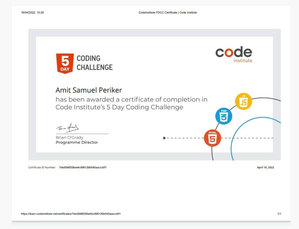 Amit Periker on LinkedIn: #codeinstitute #html #css #javascript Amit Periker on LinkedIn: #codeinstitute #html #css #javascript