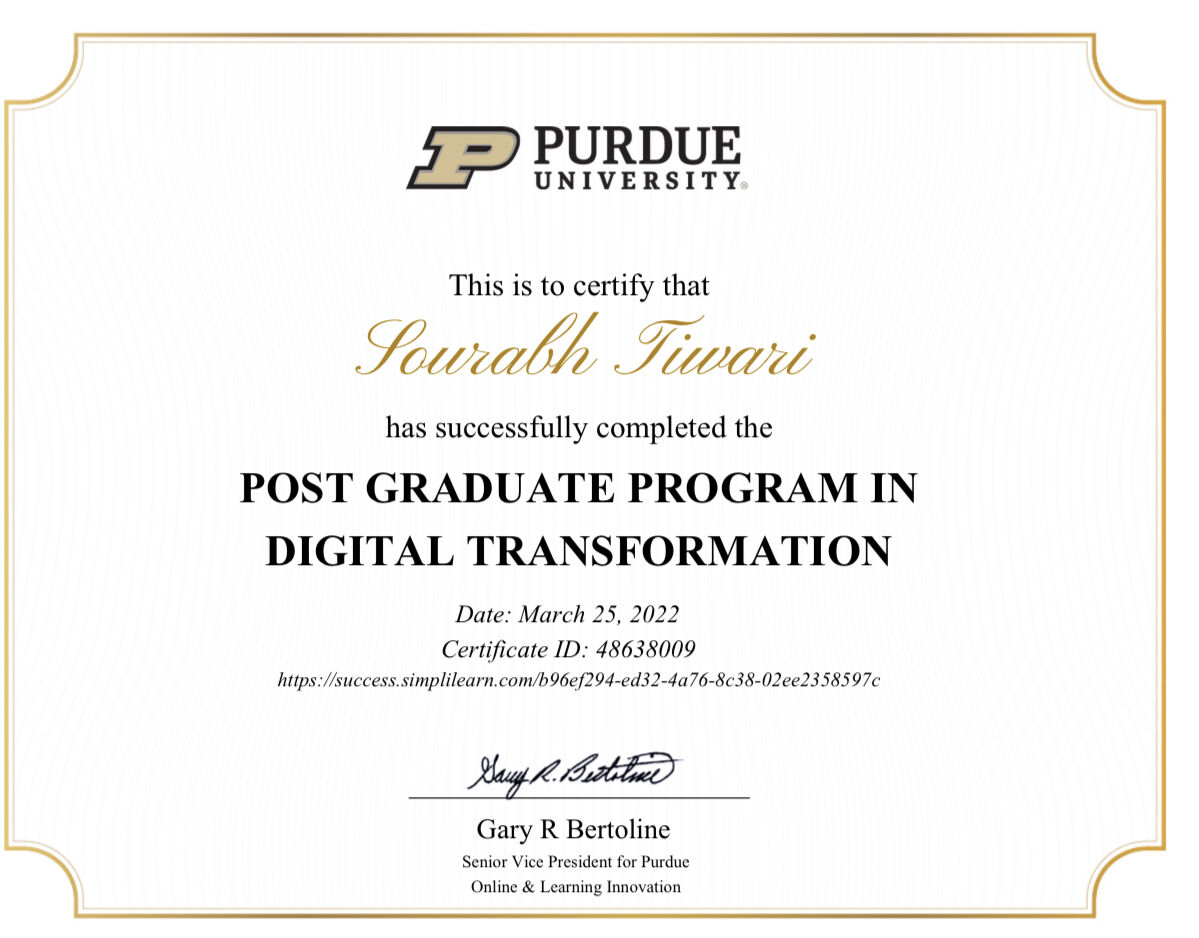 Sourabh Tiwari, PMP on LinkedIn: #digitaltransformation | 41 comments Sourabh Tiwari, PMP on LinkedIn: #digitaltransformation | 41 comments