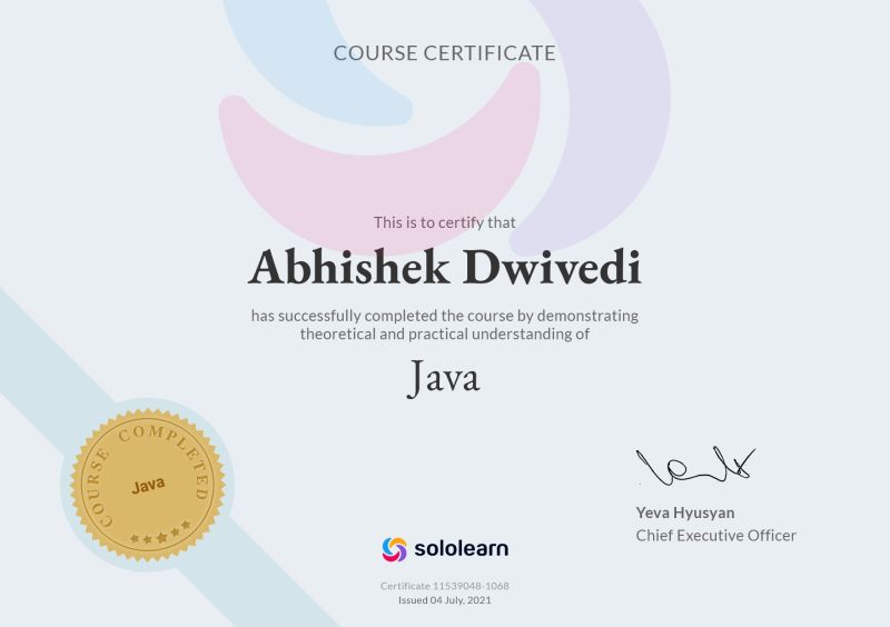 #sololearn #java #programming #share #certificateofcompletion ... #sololearn #java #programming #share #certificateofcompletion ...