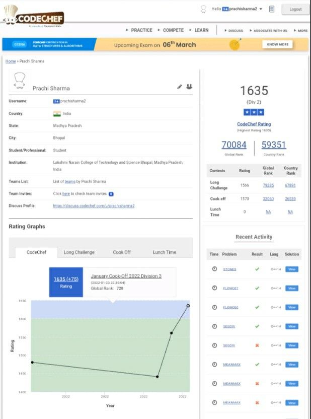 Prachi Sharma on LinkedIn: #codechef #competitiveprogramming Prachi Sharma on LinkedIn: #codechef #competitiveprogramming