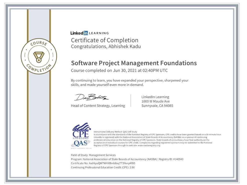 Abhishek Kadu on LinkedIn: #pmi #nasba #pminstitute #projectmanagement ... Abhishek Kadu on LinkedIn: #pmi #nasba #pminstitute #projectmanagement ...