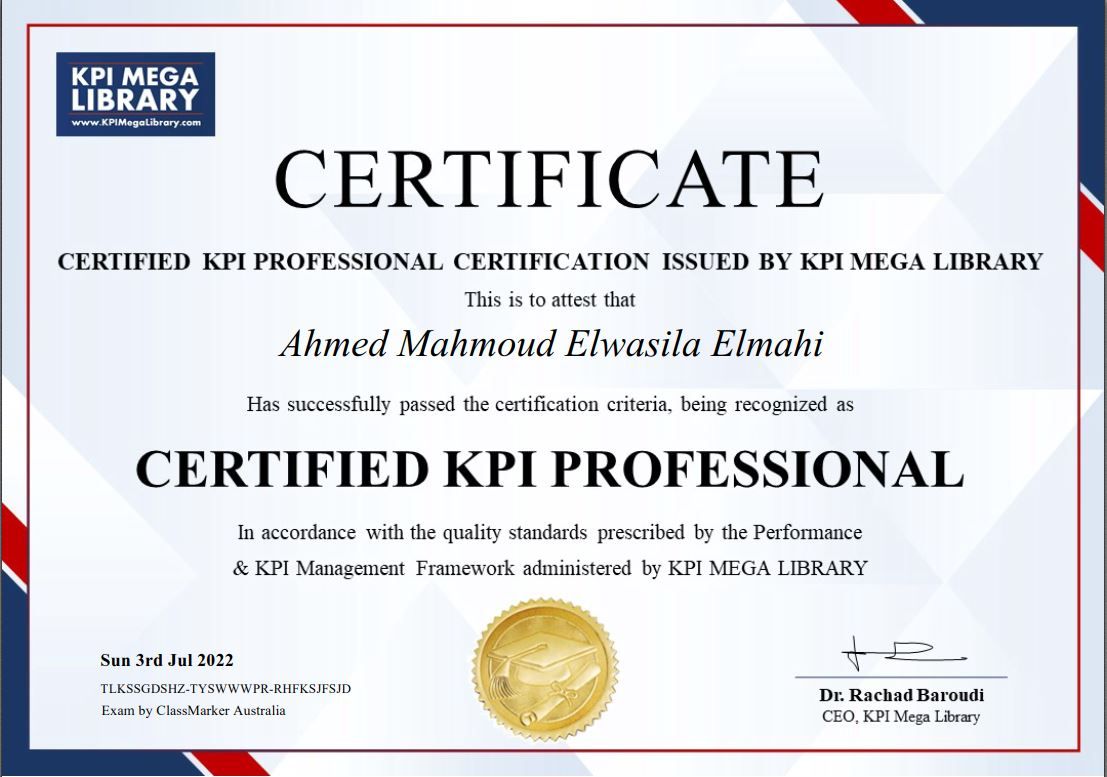 Ahmed Mahmoud El-Wasila Elmahi , PMP®, PMI-SP®, RMP®,P3O®,C-KPIP®,PMO ... Ahmed Mahmoud El-Wasila Elmahi , PMP®, PMI-SP®, RMP®,P3O®,C-KPIP®,PMO ...