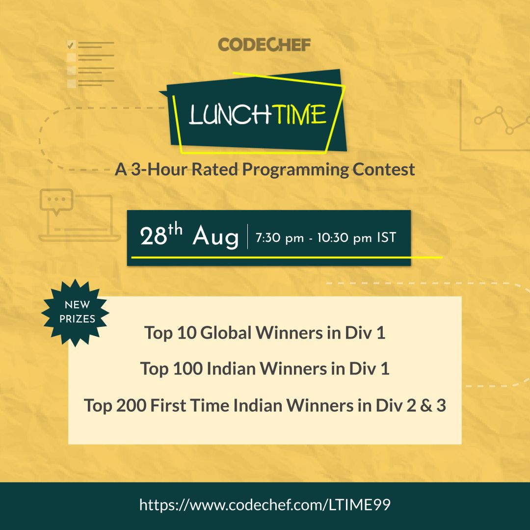 CodeChef on LinkedIn: #coding #programming #contest CodeChef on LinkedIn: #coding #programming #contest