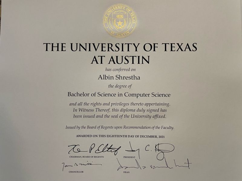 Albin Shrestha on LinkedIn: My degree came in 🥳🥳🥳 Albin Shrestha on LinkedIn: My degree came in 🥳🥳🥳