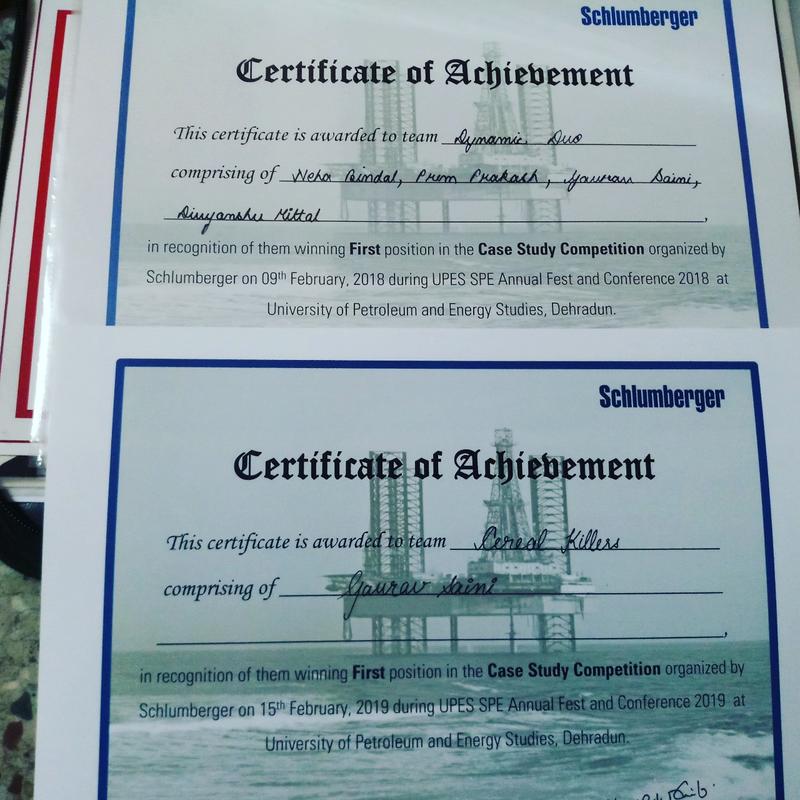 Gaurav Saini on LinkedIn: #schlumberger #upes #spe Gaurav Saini on LinkedIn: #schlumberger #upes #spe
