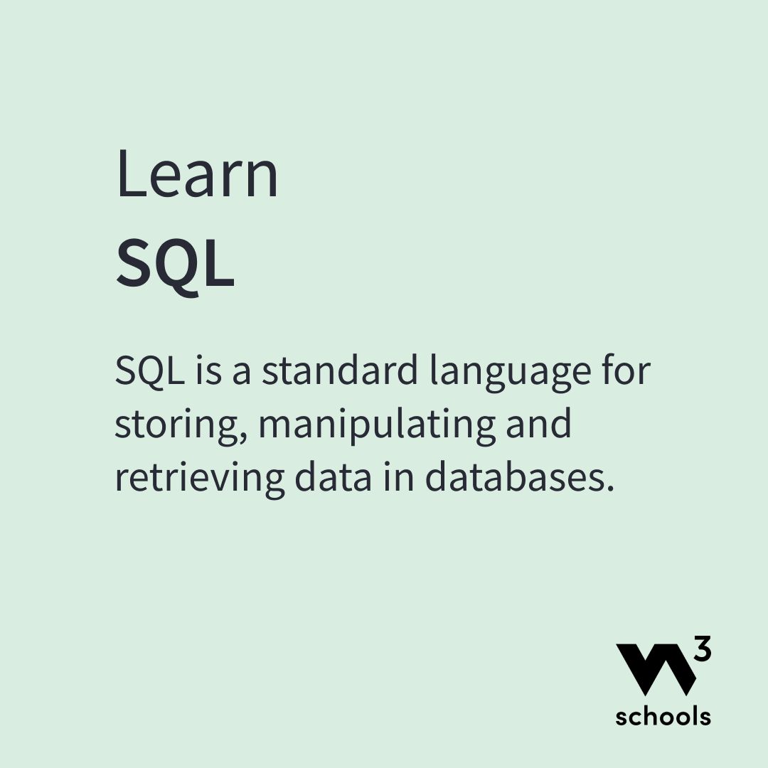 W3Schools.com on LinkedIn: #learning #sql #tutorial #programming | 16 ... W3Schools.com on LinkedIn: #learning #sql #tutorial #programming | 16 ...