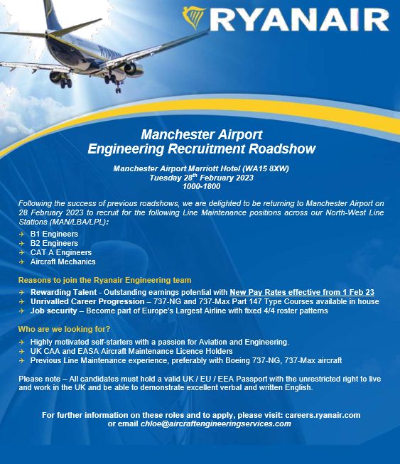 Aircraft Engineering Services (AES) on LinkedIn: #ryanair #career Aircraft Engineering Services (AES) on LinkedIn: #ryanair #career