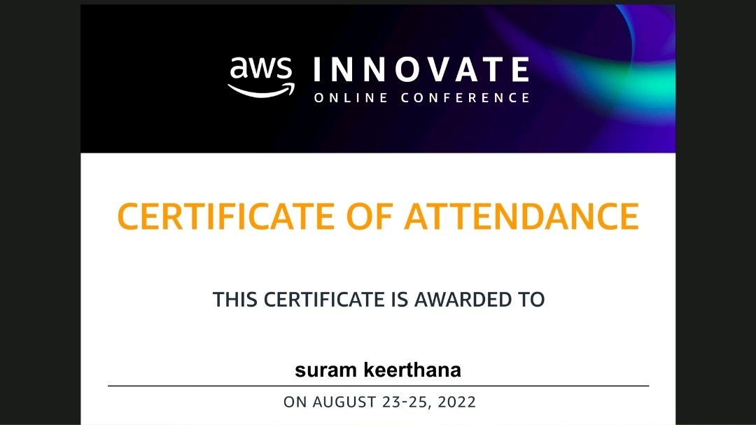 Suram Keerthana on LinkedIn: #aws #awscertification # ... Suram Keerthana on LinkedIn: #aws #awscertification # ...