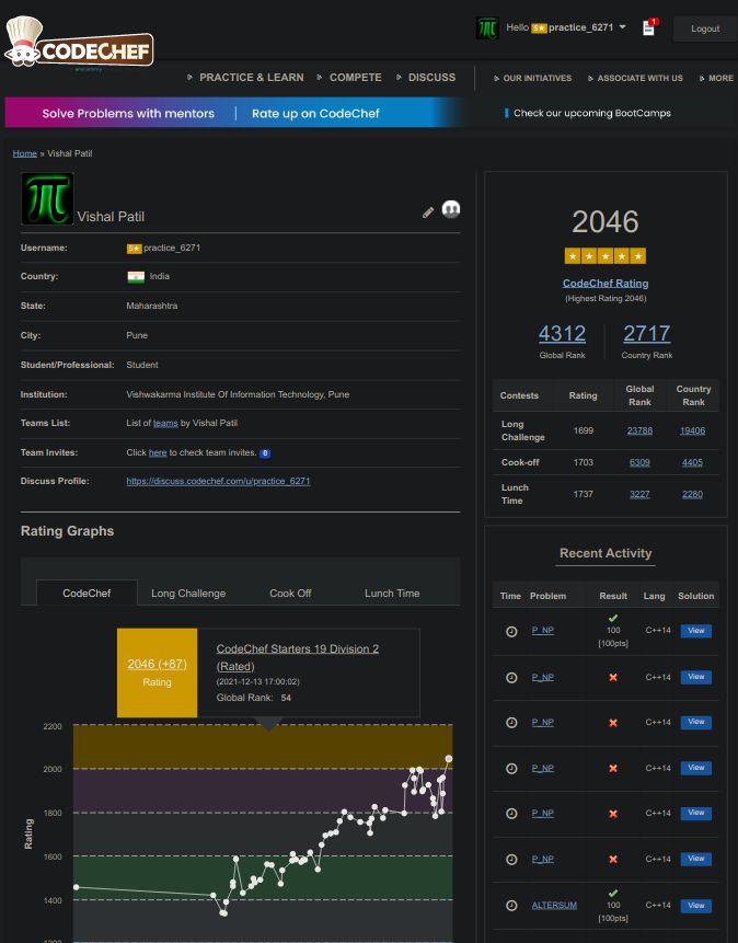 Vishal Patil on LinkedIn: #codechef #competitiveprogramming #codeforces ... Vishal Patil on LinkedIn: #codechef #competitiveprogramming #codeforces ...