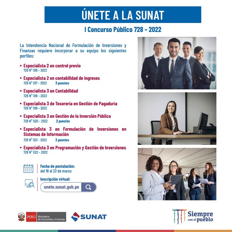 SUNAT en LinkedIn: #oportunidadlaboral SUNAT en LinkedIn: #oportunidadlaboral