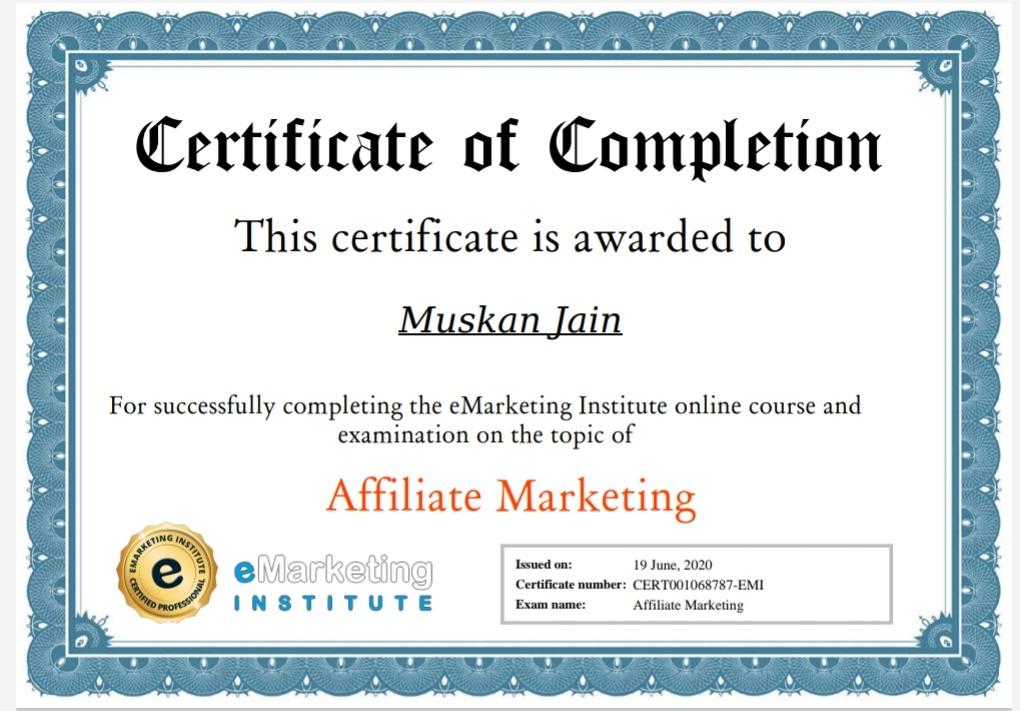 Muskan Jain on LinkedIn: #marketing #certificate #happylearning # ... Muskan Jain on LinkedIn: #marketing #certificate #happylearning # ...