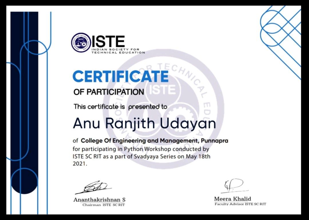 Anu Ranjith Udayan on LinkedIn: #pythonprogramming #python #workshop # ... Anu Ranjith Udayan on LinkedIn: #pythonprogramming #python #workshop # ...
