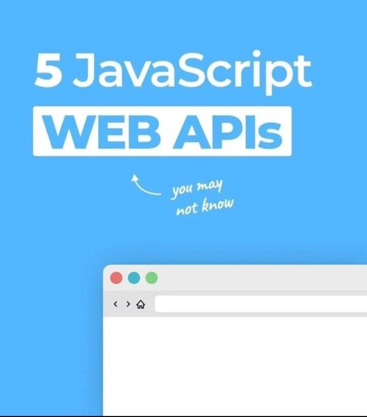 Essam Ayman on LinkedIn: 5 JavaScript WEB APIs Essam Ayman on LinkedIn: 5 JavaScript WEB APIs