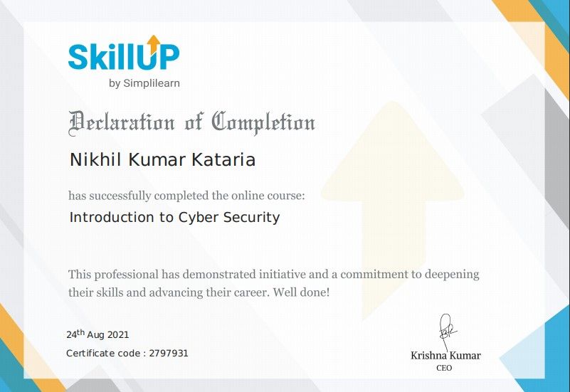 Nikhil Kumar Kataria on LinkedIn: #cybersecurity Nikhil Kumar Kataria on LinkedIn: #cybersecurity