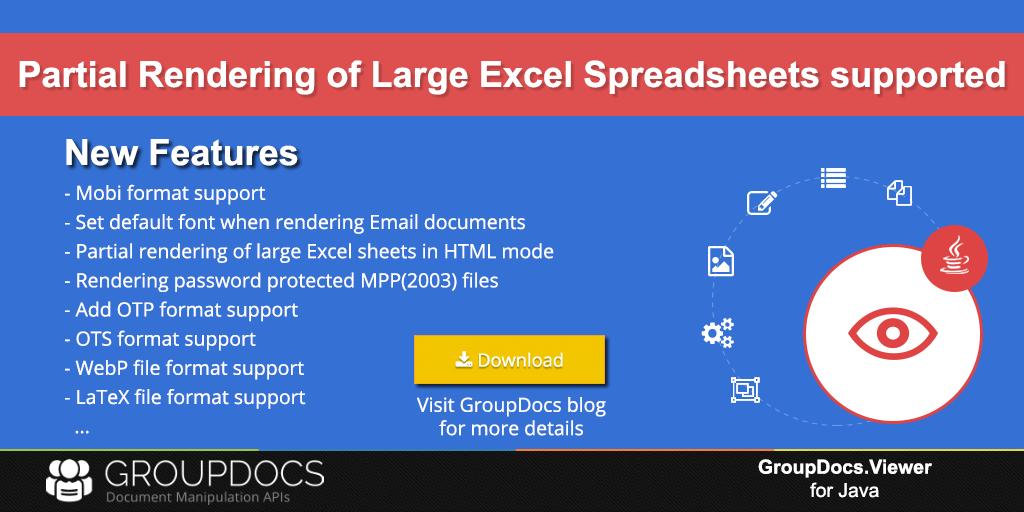 GroupDocs on LinkedIn: Partial #Rendering of Large #Excel #SpreadSheets ... GroupDocs on LinkedIn: Partial #Rendering of Large #Excel #SpreadSheets ...