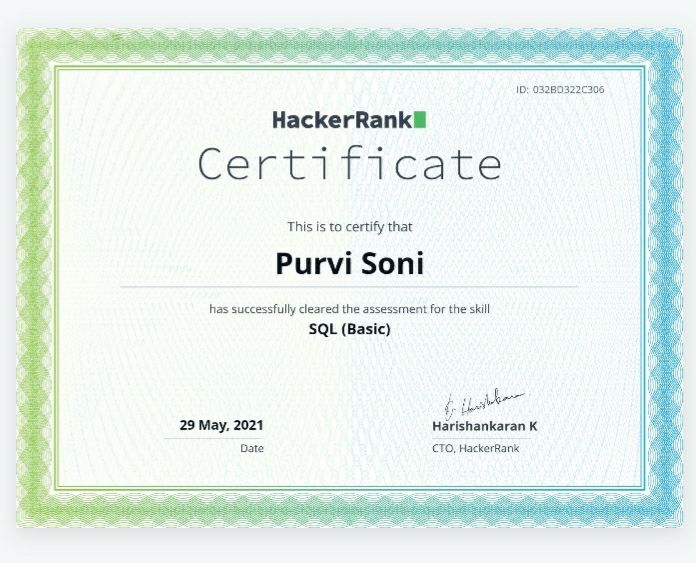 Purvi Soni on LinkedIn: #certificateofcompletion #sql #sqldatabase # ... Purvi Soni on LinkedIn: #certificateofcompletion #sql #sqldatabase # ...