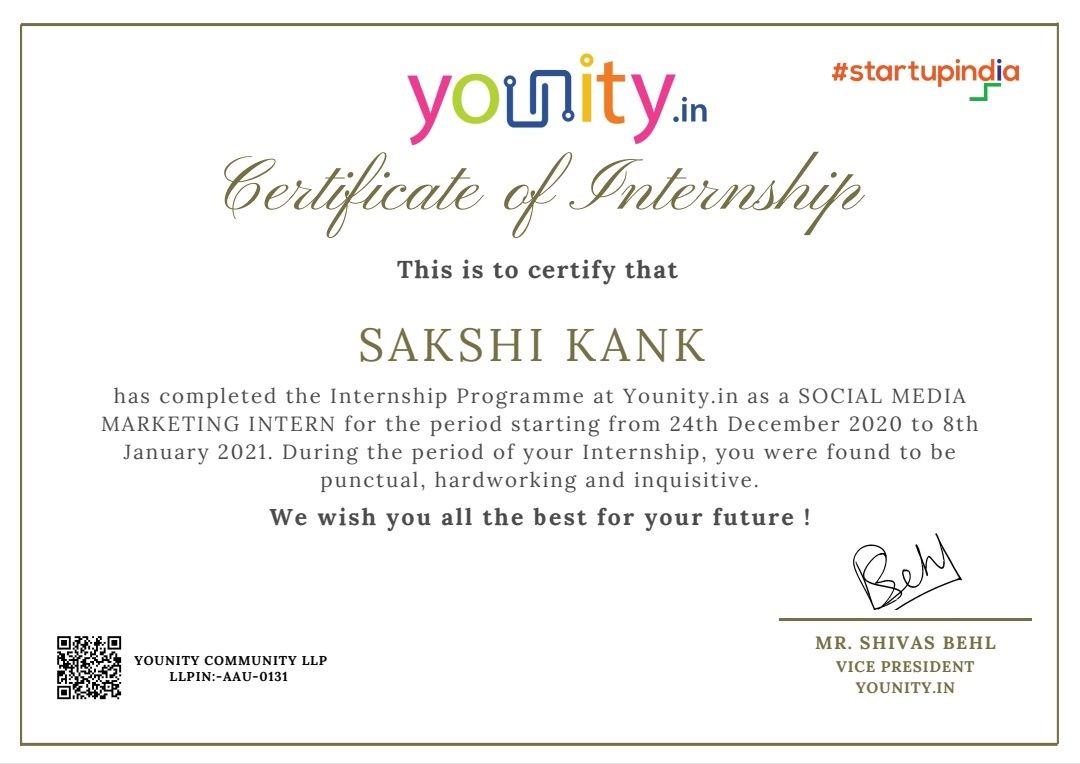 Sakshi Kank on LinkedIn: #socialmediamarketing #internshipprogram #intern Sakshi Kank on LinkedIn: #socialmediamarketing #internshipprogram #intern