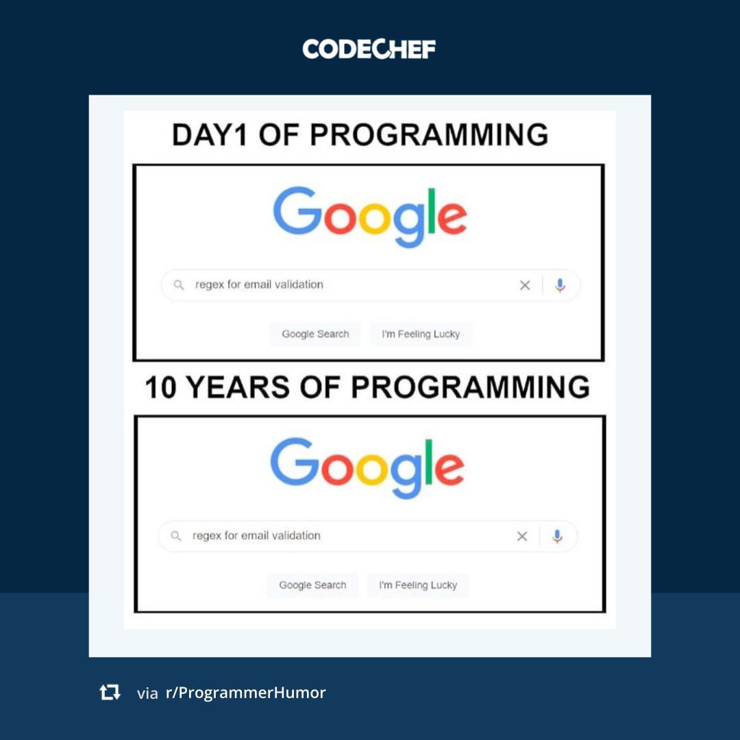 CodeChef LinkedIn‘de: #coding #programmingmemes #codechef | 29 yorum CodeChef LinkedIn‘de: #coding #programmingmemes #codechef | 29 yorum