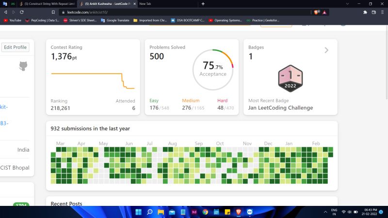 Ankit Kushwaha 🇮🇳 on LinkedIn: #dsa #leetcode | 40 comments Ankit Kushwaha 🇮🇳 on LinkedIn: #dsa #leetcode | 40 comments