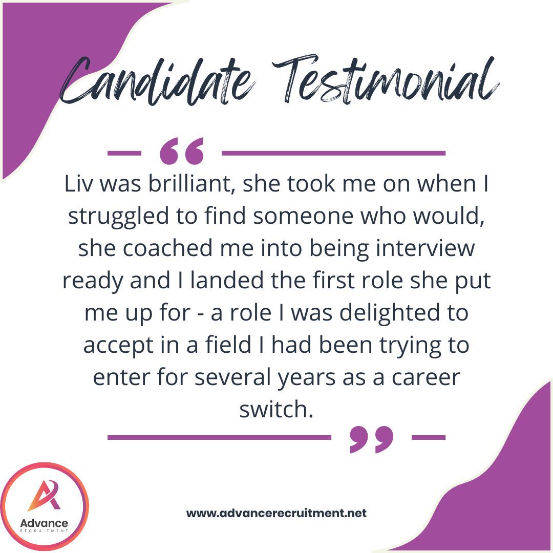 Advance Recruitment on LinkedIn: #testimonial #advancerecruitment Advance Recruitment on LinkedIn: #testimonial #advancerecruitment