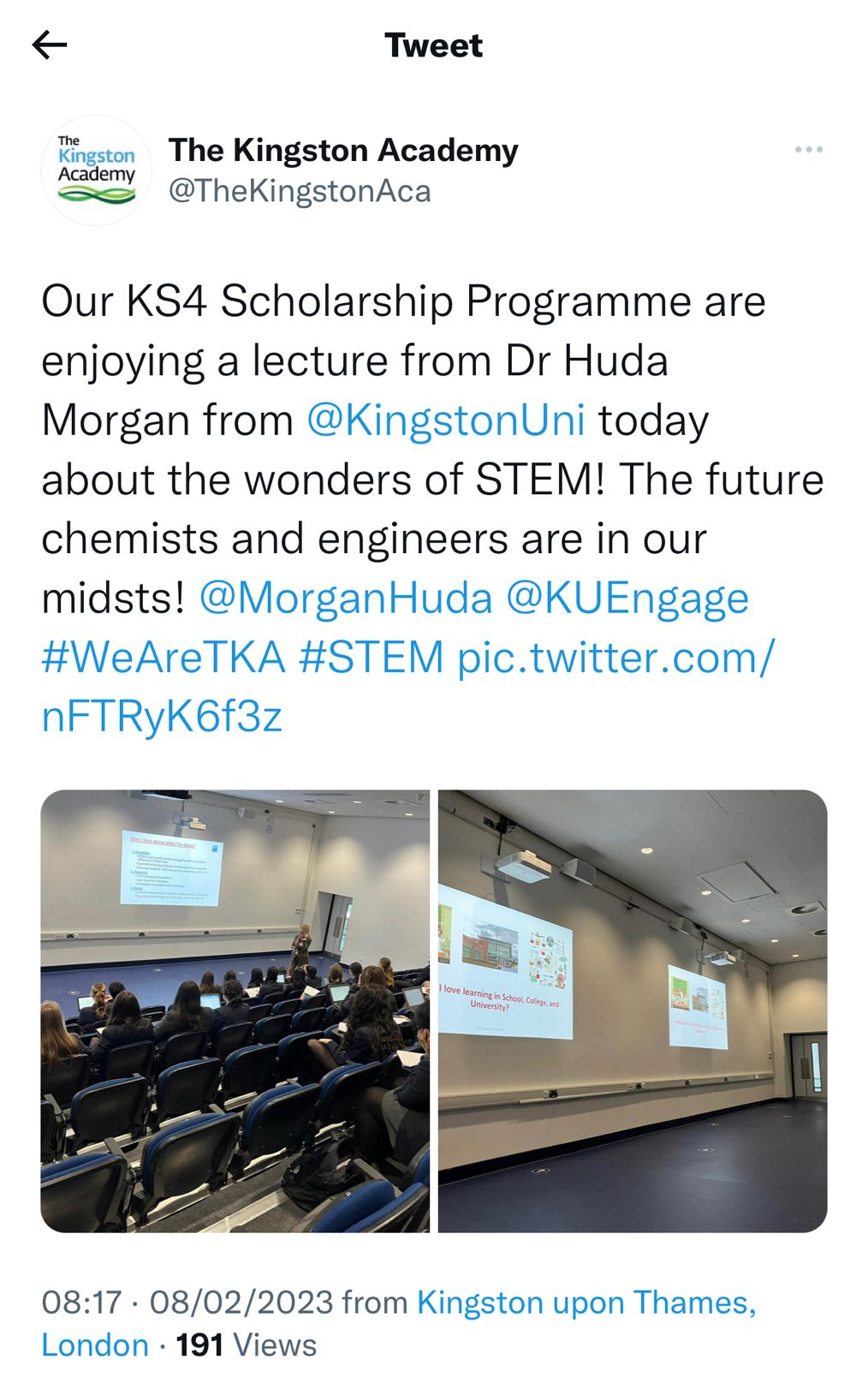 Dr Huda Morgan SFHEA, MRSC, DPhil, DIC, MPhil, BSc posted on LinkedIn Dr Huda Morgan SFHEA, MRSC, DPhil, DIC, MPhil, BSc posted on LinkedIn
