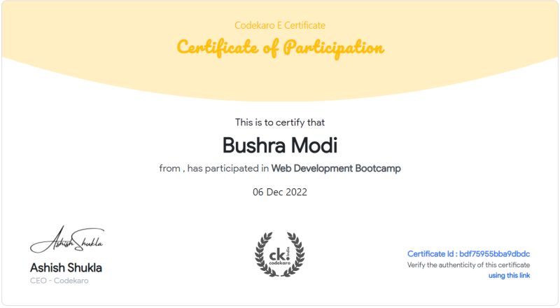 Bushra Modi on LinkedIn: #learning #webdevelopment #codekaro Bushra Modi on LinkedIn: #learning #webdevelopment #codekaro