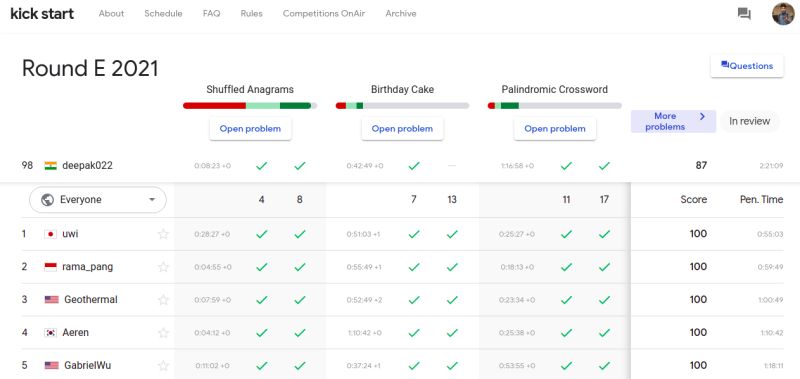 Deepak Kumar on LinkedIn: #google #kickstart #coding | 30 comments Deepak Kumar on LinkedIn: #google #kickstart #coding | 30 comments