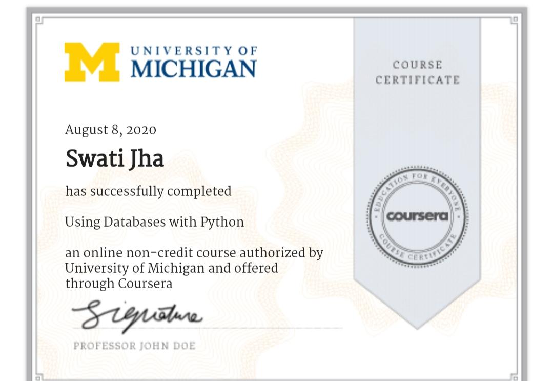 Swati Jha on LinkedIn: #pythonprogramming #usingdatabasewithpython # ... Swati Jha on LinkedIn: #pythonprogramming #usingdatabasewithpython # ...