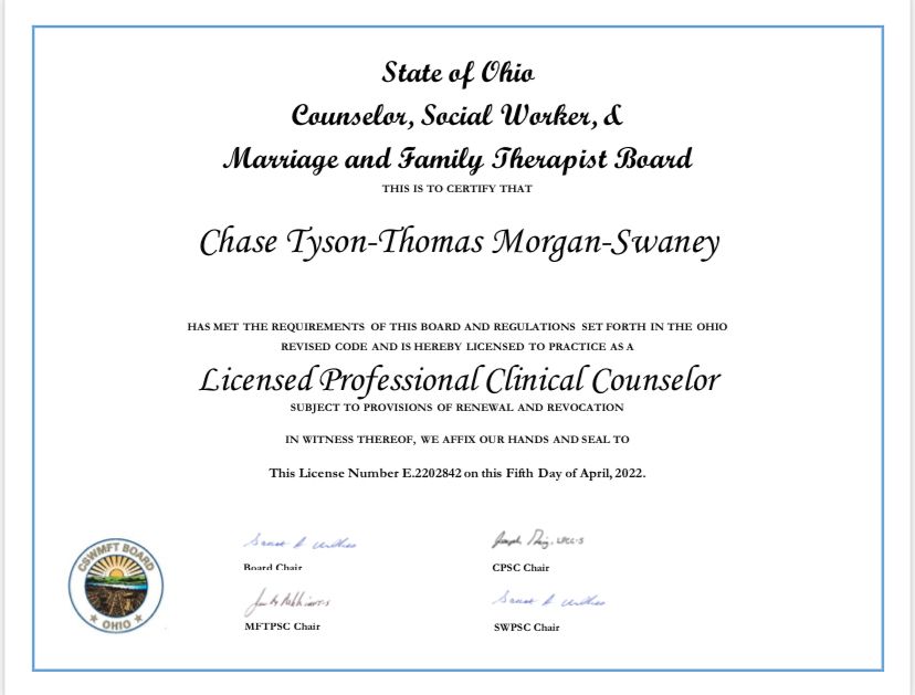 Chase Morgan-Swaney on LinkedIn: Chase Morgan-Swaney, LPC ️ Chase ... Chase Morgan-Swaney on LinkedIn: Chase Morgan-Swaney, LPC ️ Chase ...