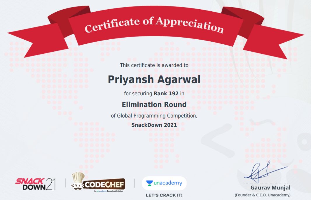 Priyansh Agarwal on LinkedIn: #codechef #competitiveprogramming # ... Priyansh Agarwal on LinkedIn: #codechef #competitiveprogramming # ...