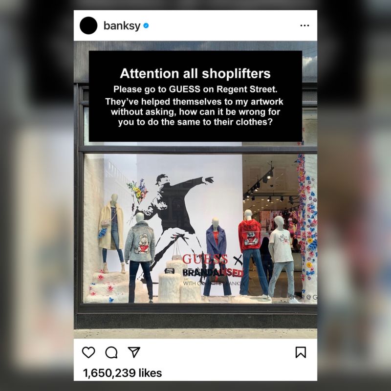 Famous Campaigns on LinkedIn: Fashion retailer GUESS have used Banksy ... Famous Campaigns on LinkedIn: Fashion retailer GUESS have used Banksy ...